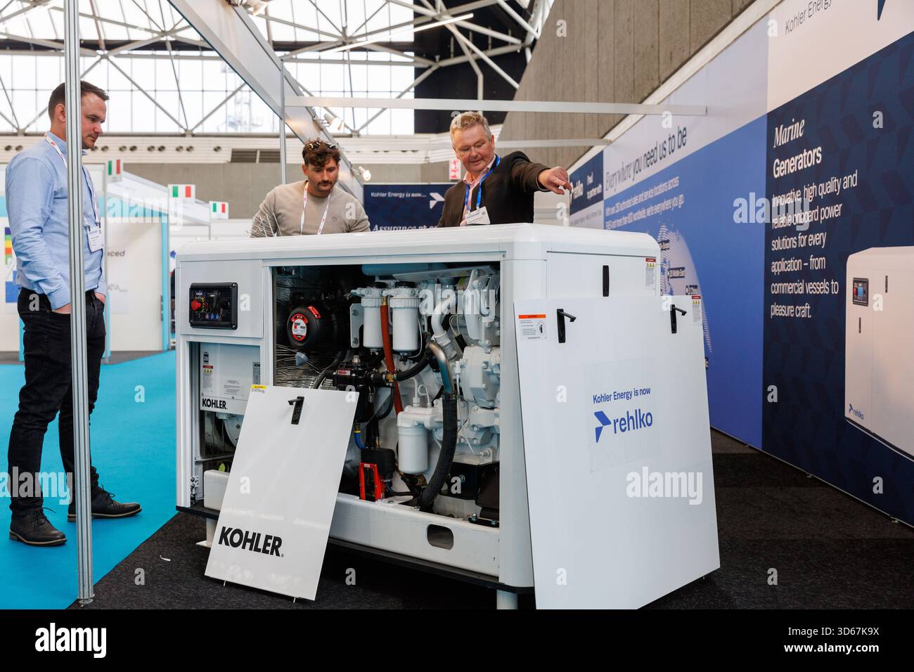 General view of exhibitors and product displays across multiple themed ...