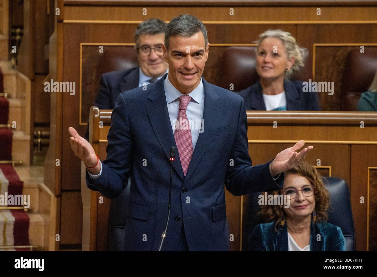 Pedro Sánchez, the Spanish Prime Minister, attends the plenary session ...