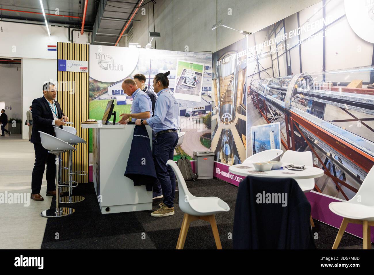 General view of exhibitors and product displays across multiple themed ...