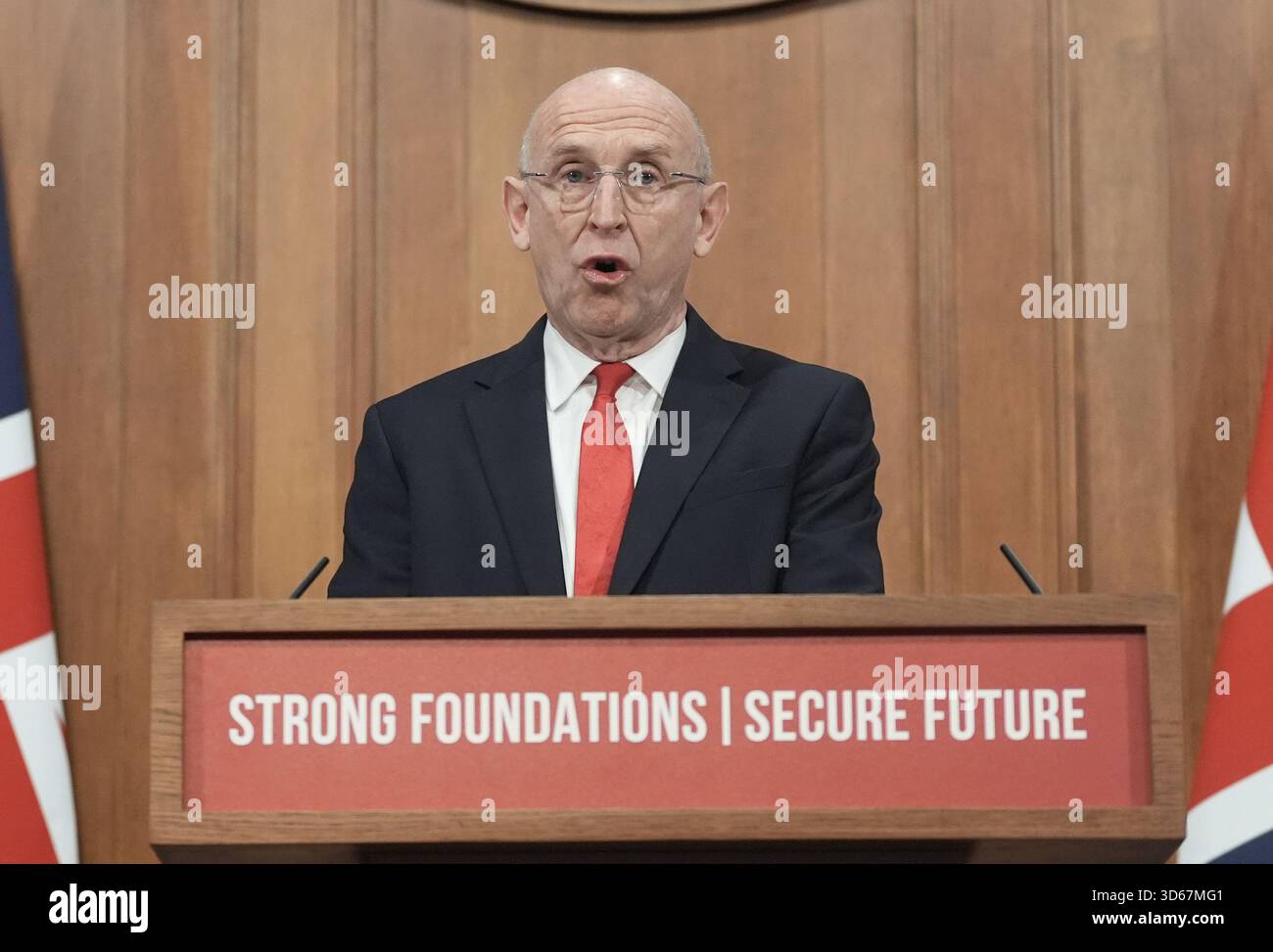 British Defence Secretary John Healey delivers a speech on how the UK's ...