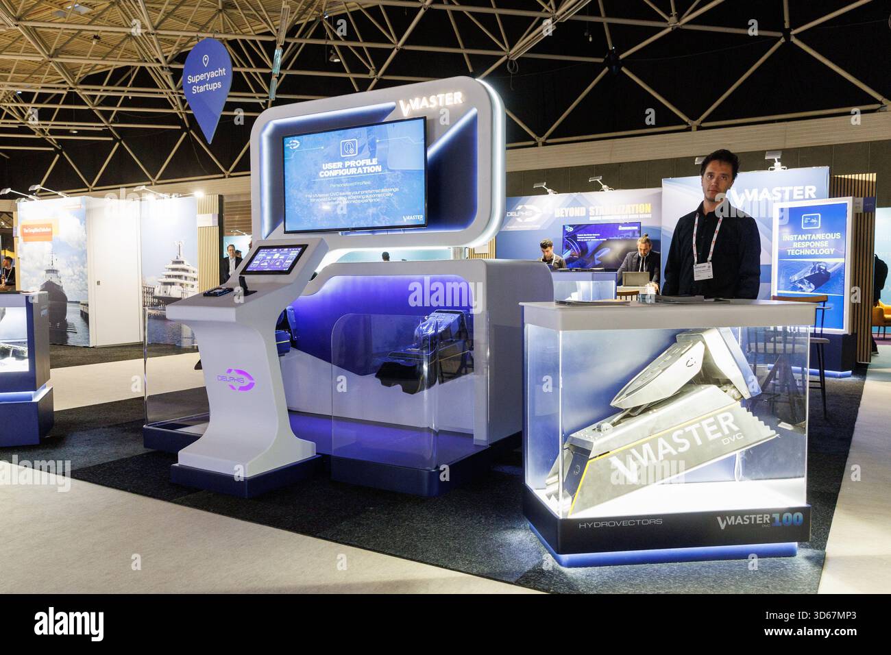 General view of exhibitors and product displays across multiple themed ...
