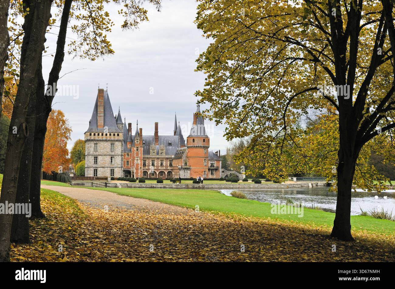 Chateau de Maintenon seen from the park,Eure-et-Loir department,Centre ...