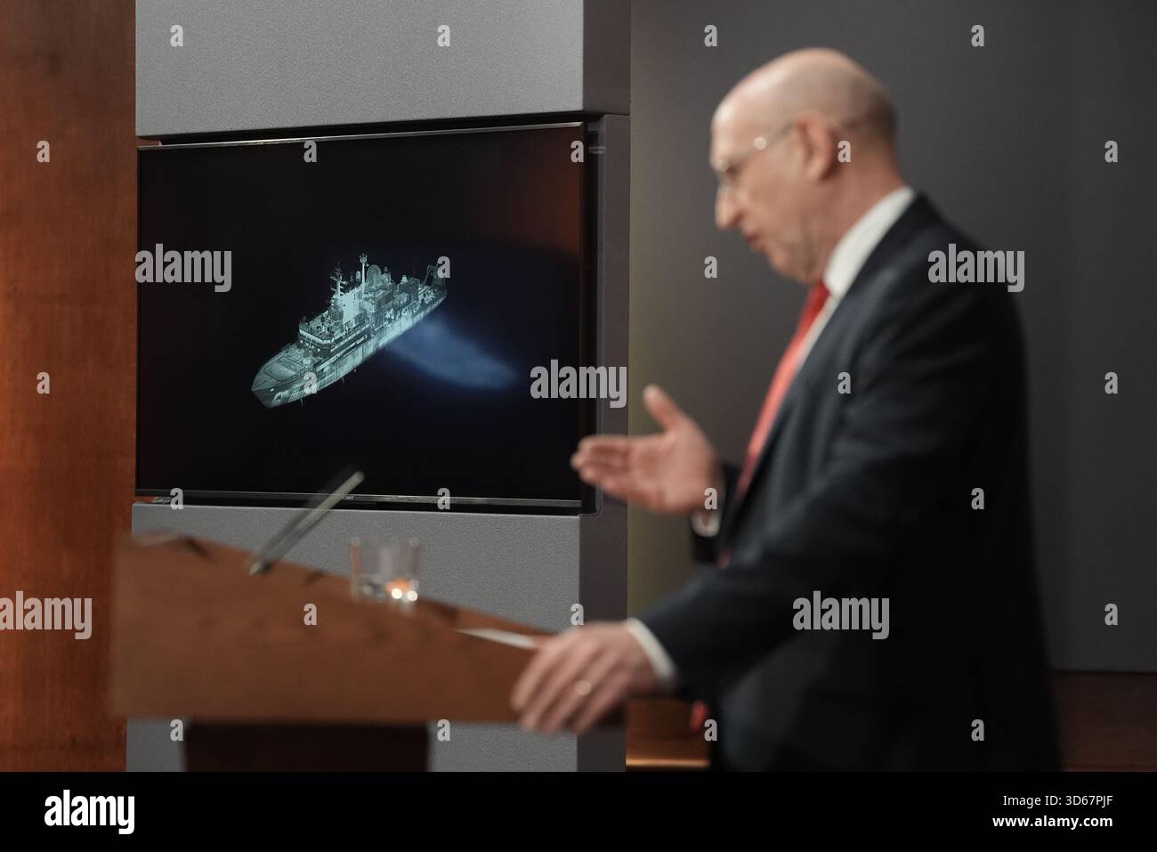Defence Secretary John Healey delivering a speech on how the UK's ...