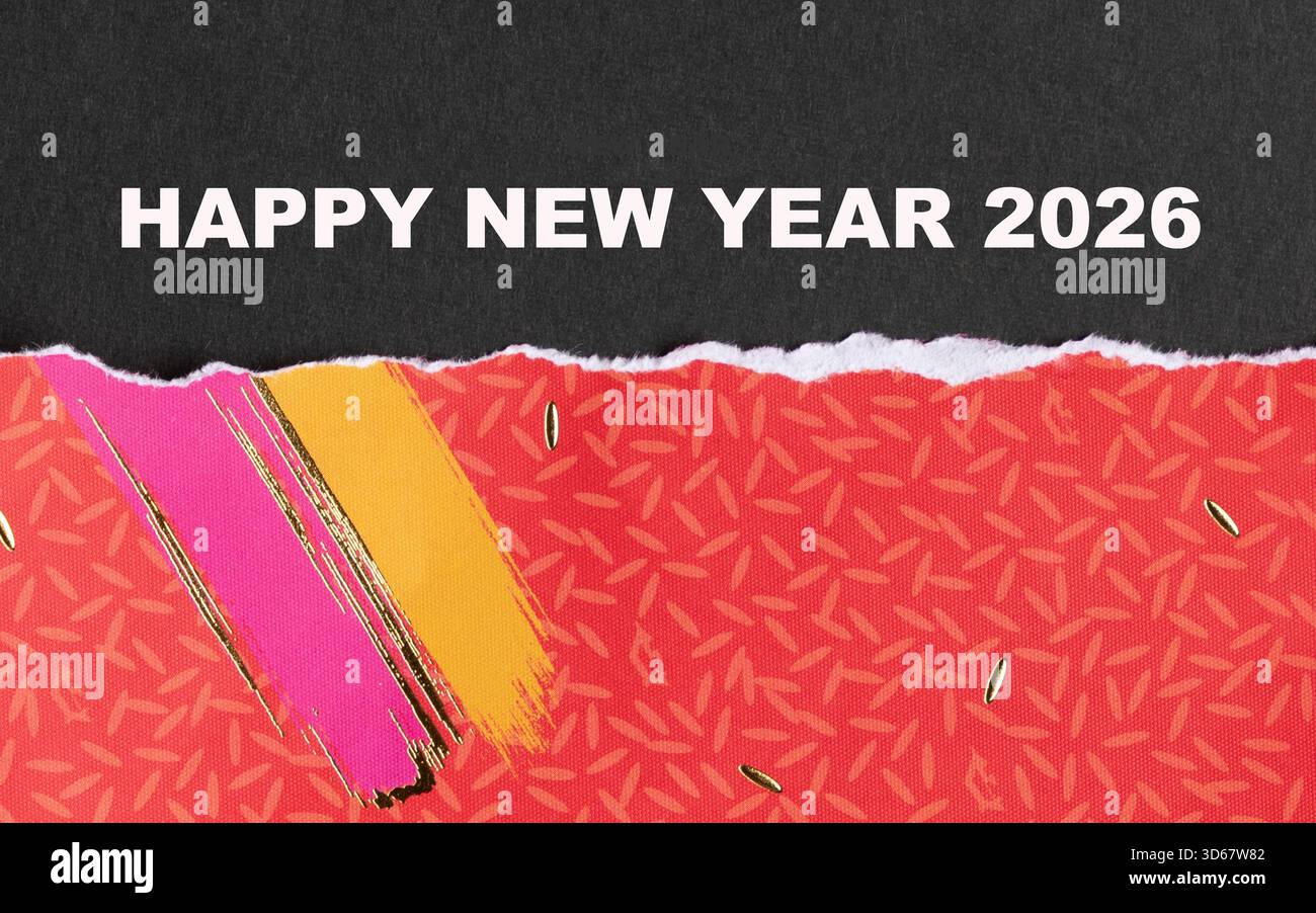 Happy 2026 text vibrant hi-res stock photography and images - Alamy