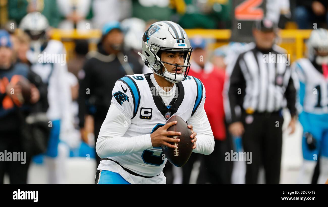 Carolina Panthers quarterback Bryce Young (9) during the first half of ...