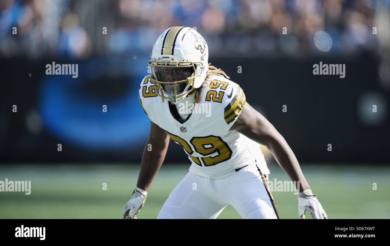 New Orleans Saints cornerback Quincy Riley (29) plays during an NFL ...