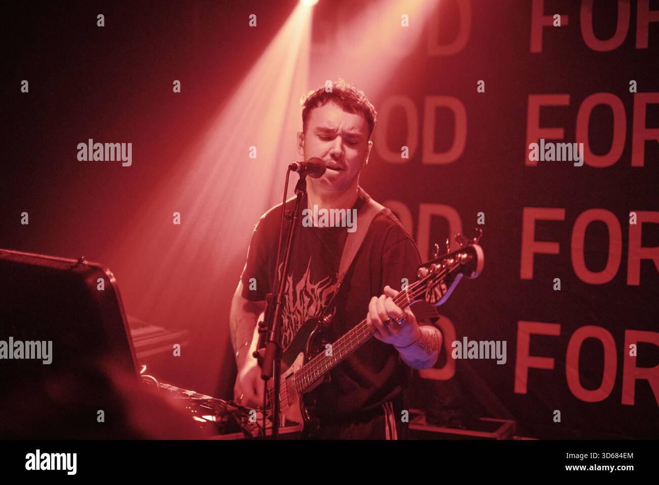 Tom Rhodes, bassist, keyboards and singer of the Black Country band ...