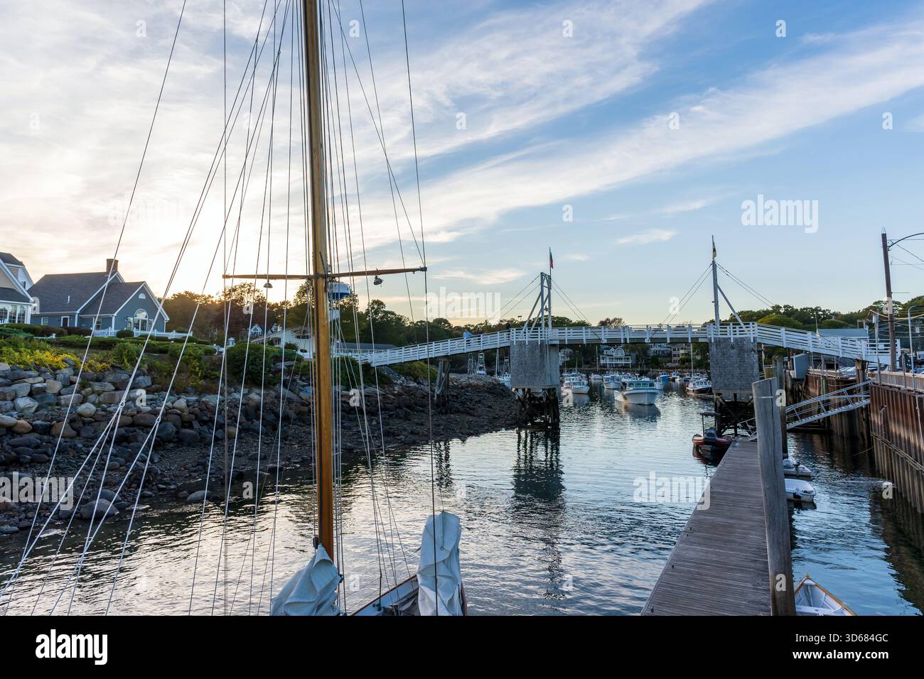 View of the Foot Bridge in Perkins Cove ( Perkins Cove is a picturesque ...
