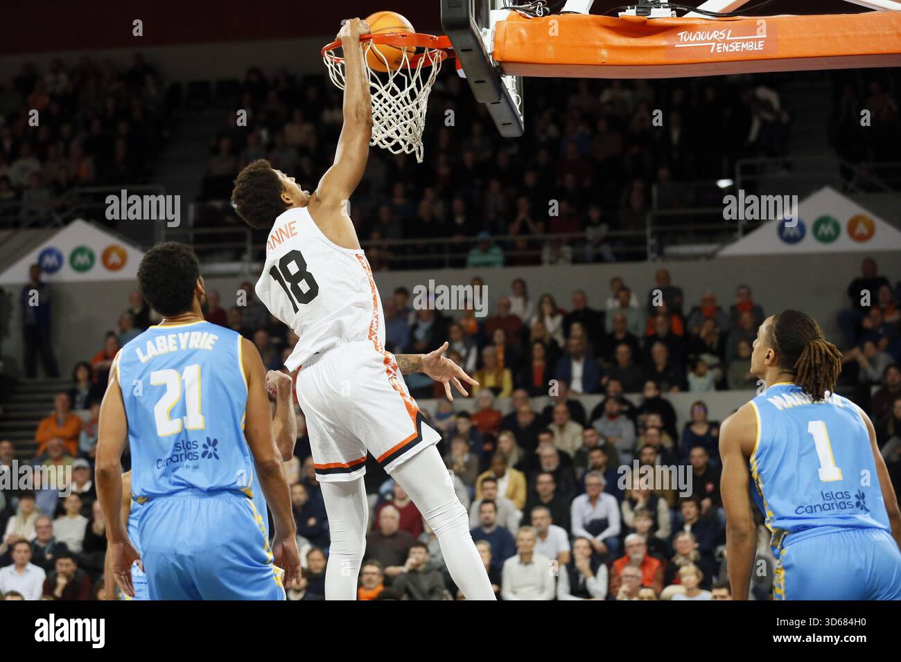 Jonathan Jeanne of Le Mans Sarthe Basket during the Champions League ...