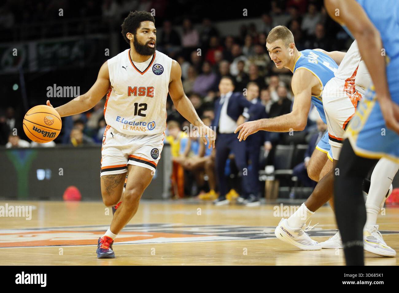 Trevor Hudgins of Le Mans Sarthe Basket during the Champions League ...