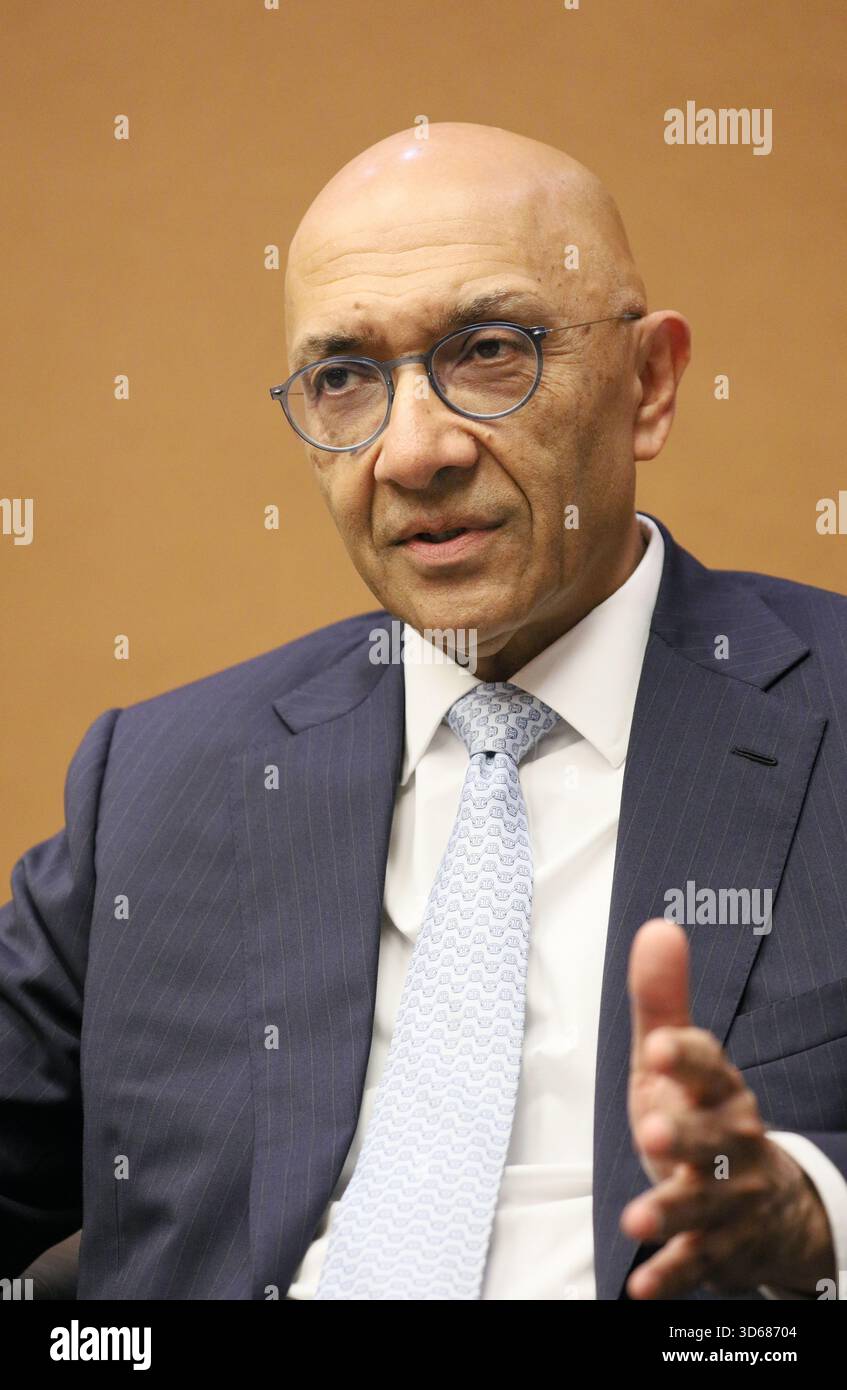 Mizuho Financial Group Executive Vice President Suneel Bakhshi speaks during an interview in ...