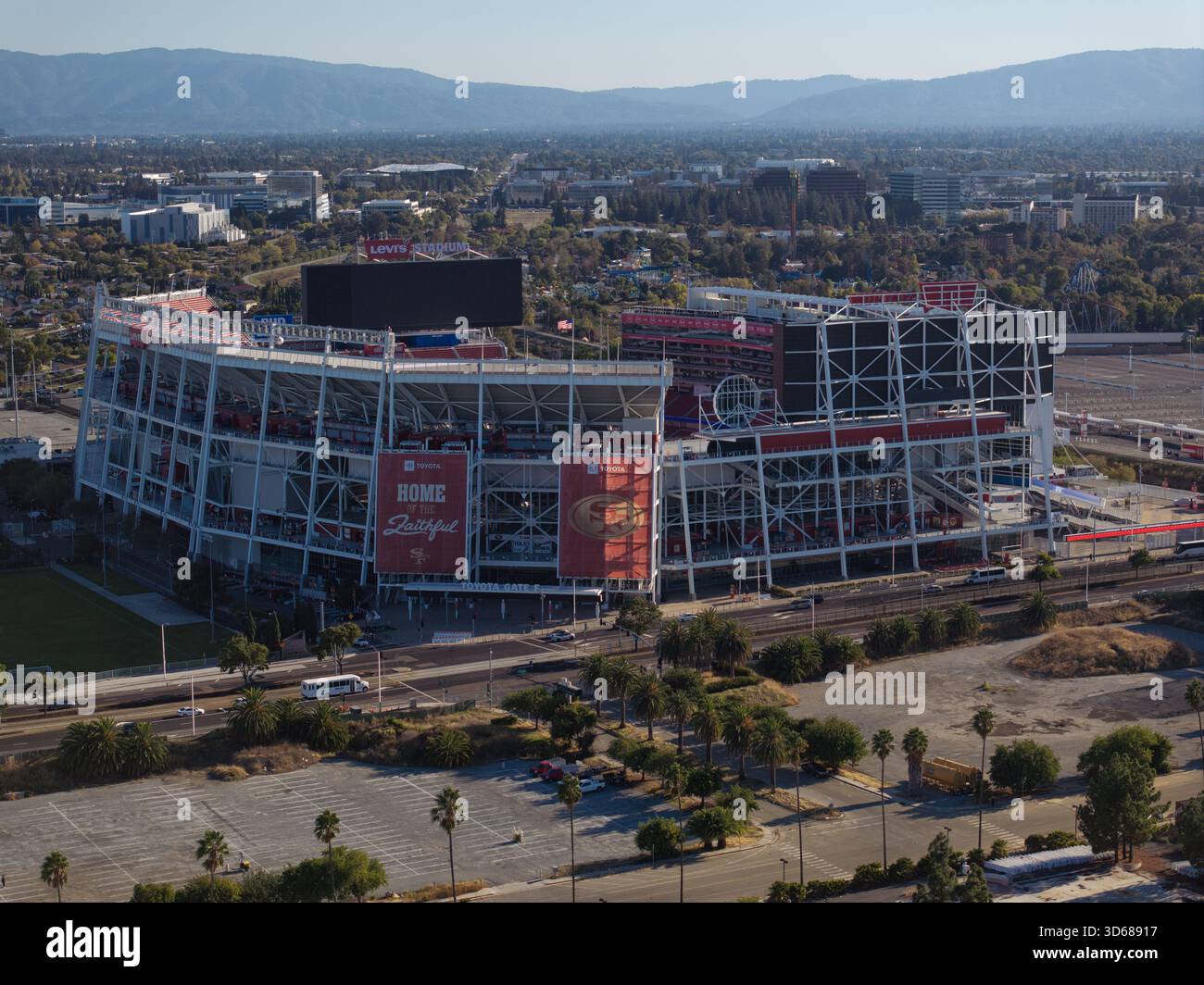 Santa Clara, United States - 20 October 2025: Aerial view of Levi's ...