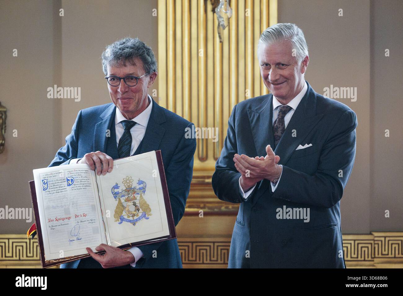 Marc Michils and King Philippe - Filip of Belgium pictured during a ...
