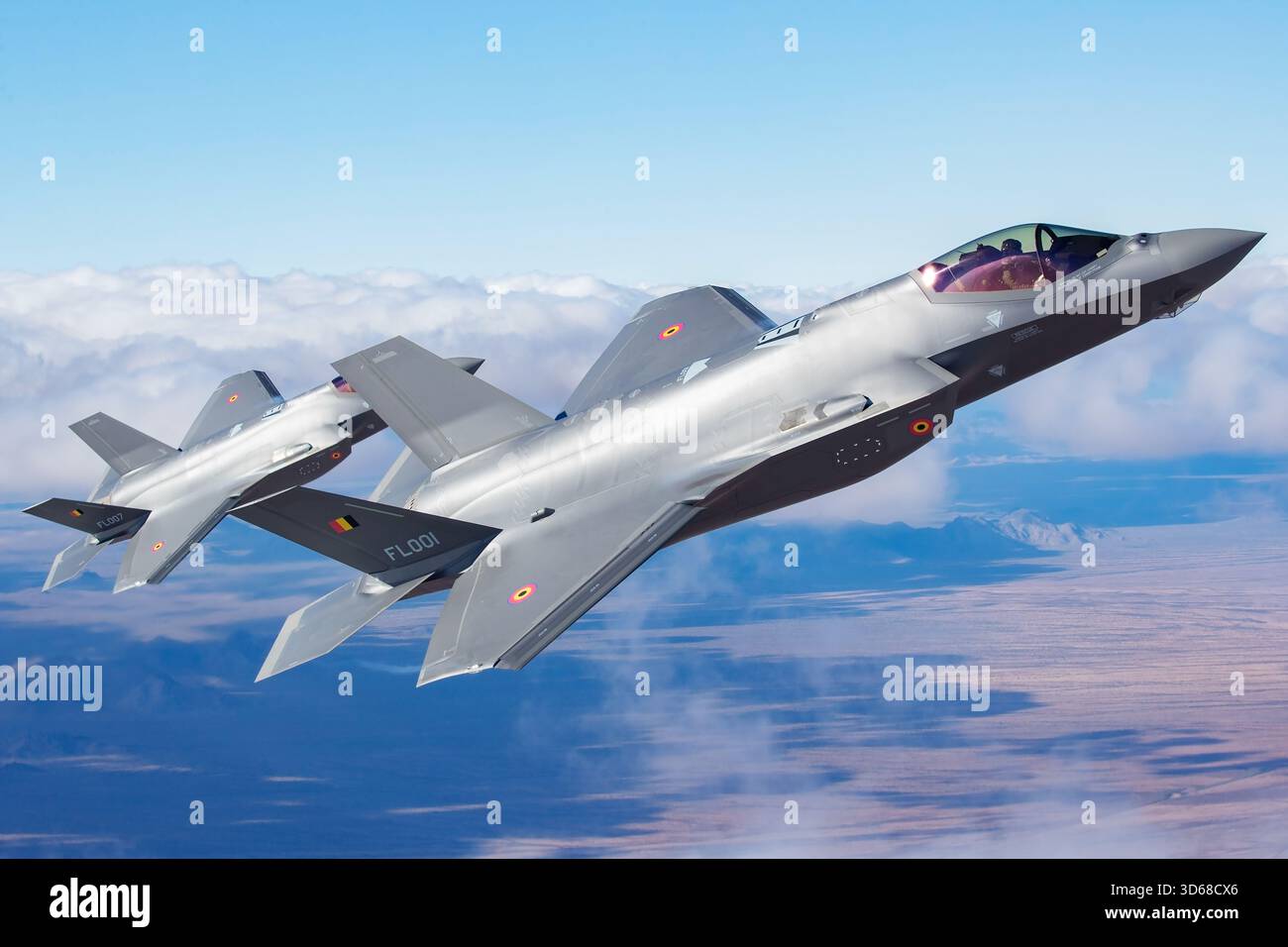 Belgian Air Force F-35A Lightning II during an early-season air-to-air ...