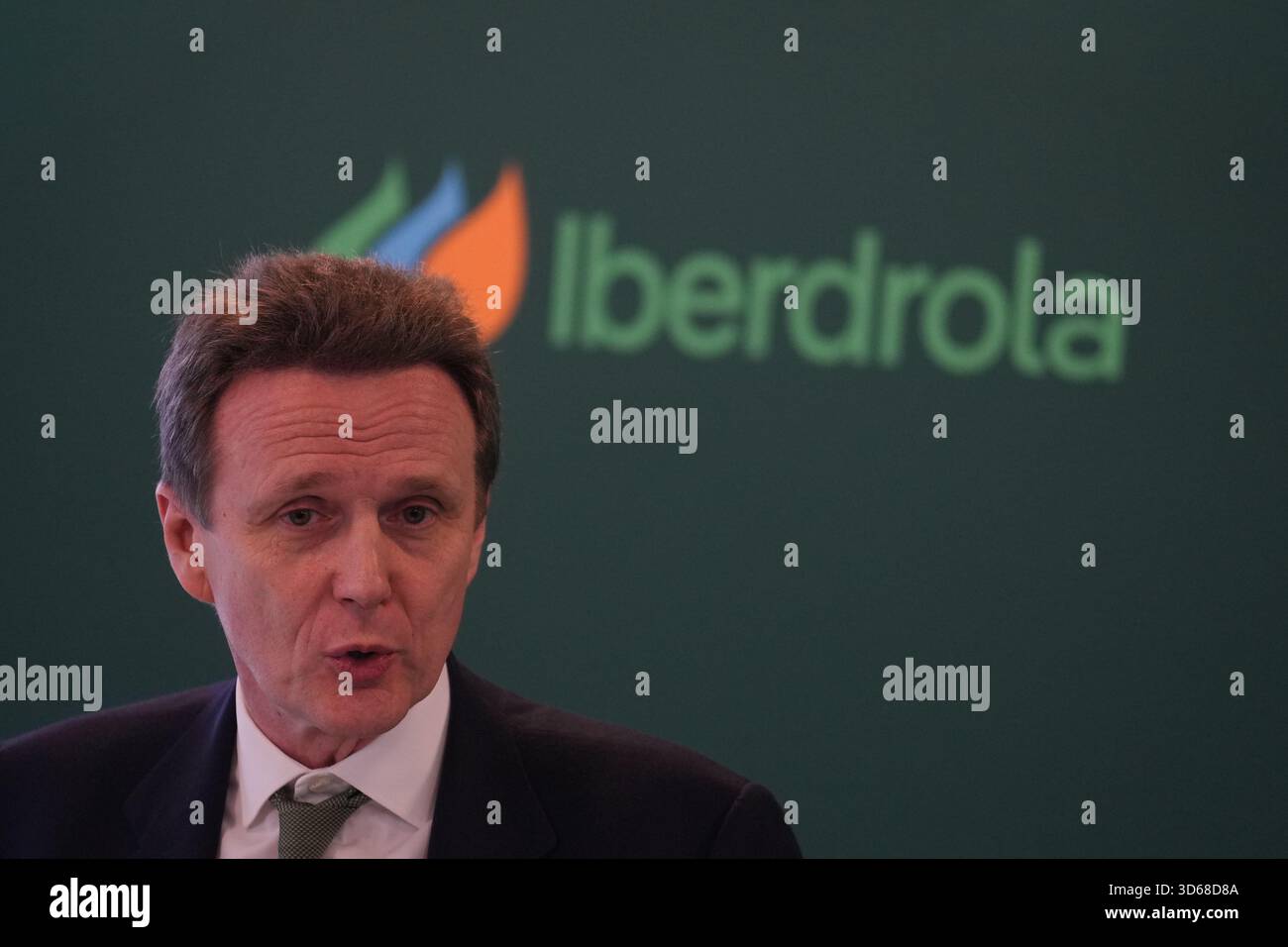 Iberdrola Group CEO Pedro Azagra speaks at the presentation of the ...