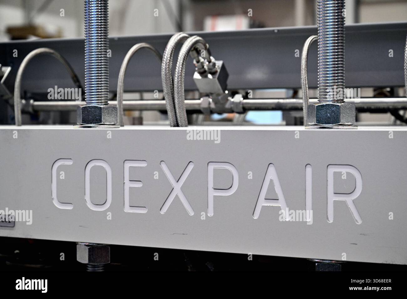 Coexpair Factory logo pictured duringa a visit in marge of the presentation by AKT for Wallonia ...