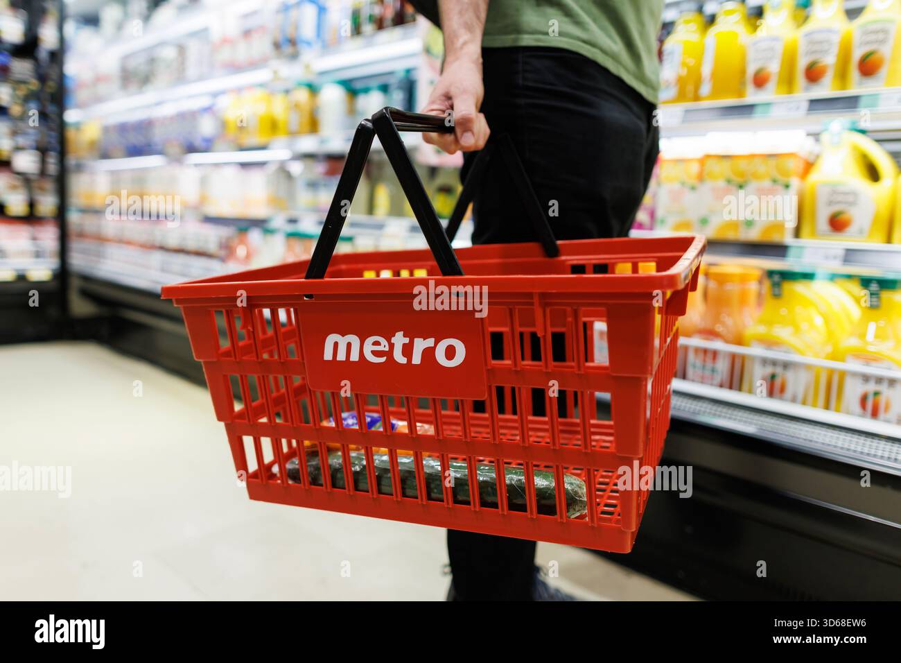 People shop inside a Metro grocery store in Toronto, Tuesday, July 18 ...