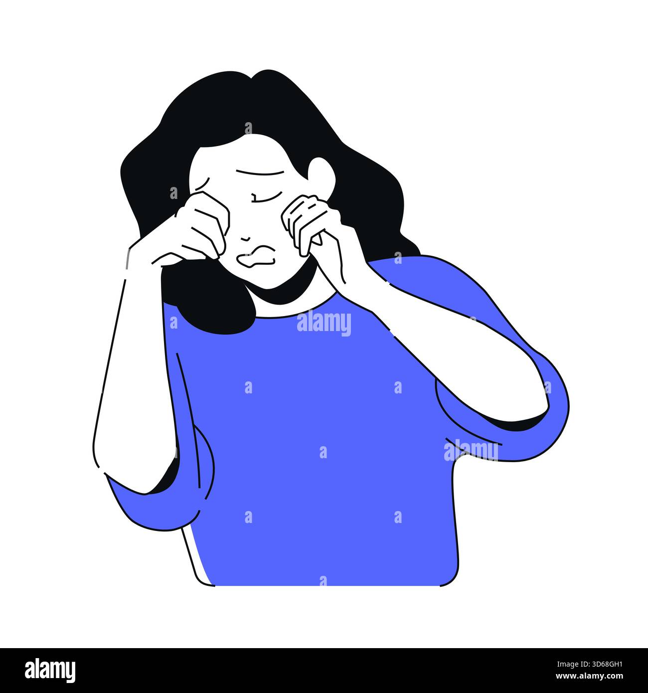 Rubbing eyes face Cut Out Stock Images & Pictures - Alamy