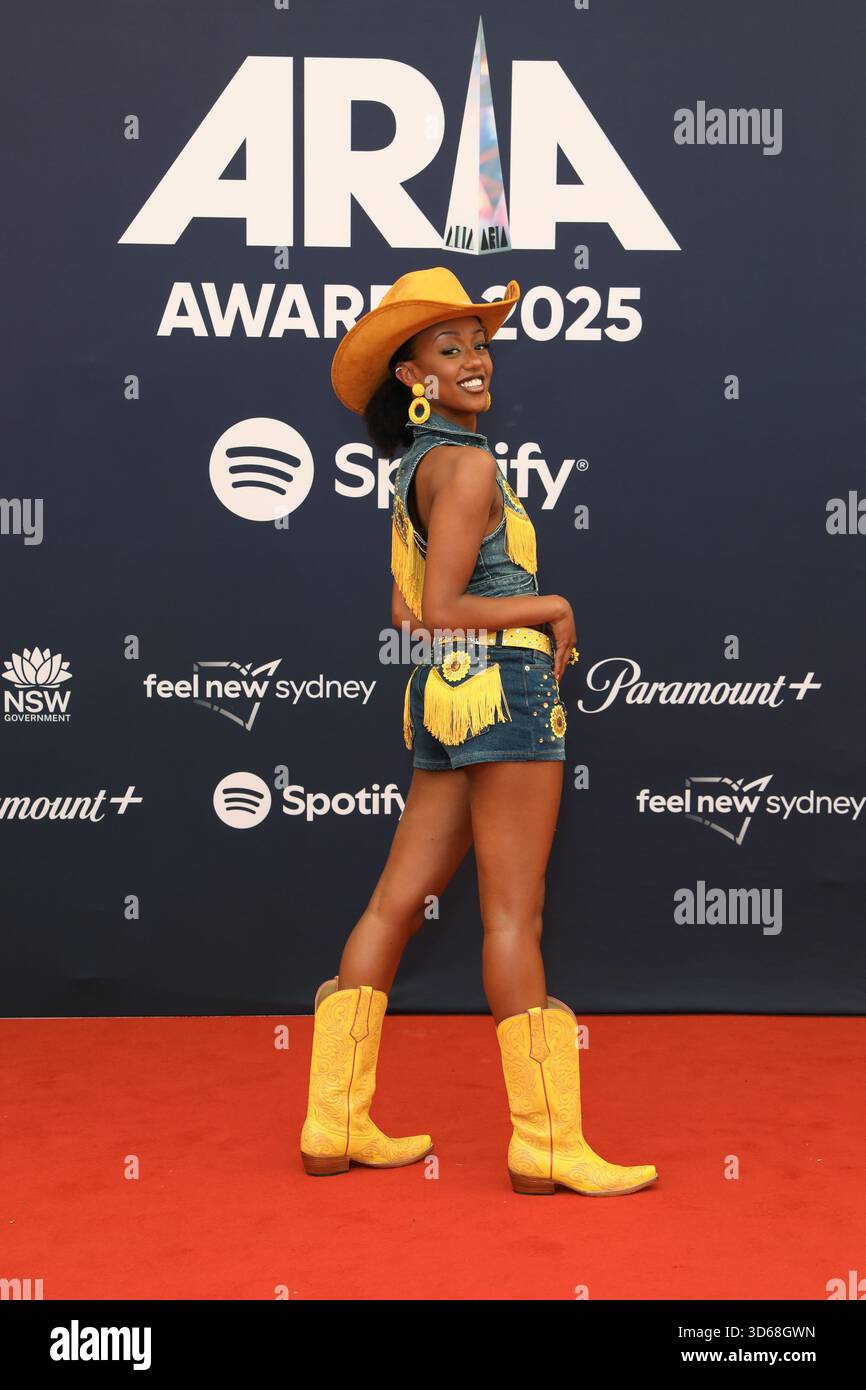 November 19, 2025: TSEHAY HAWKINS attends the 2025 ARIA Awards at the ...