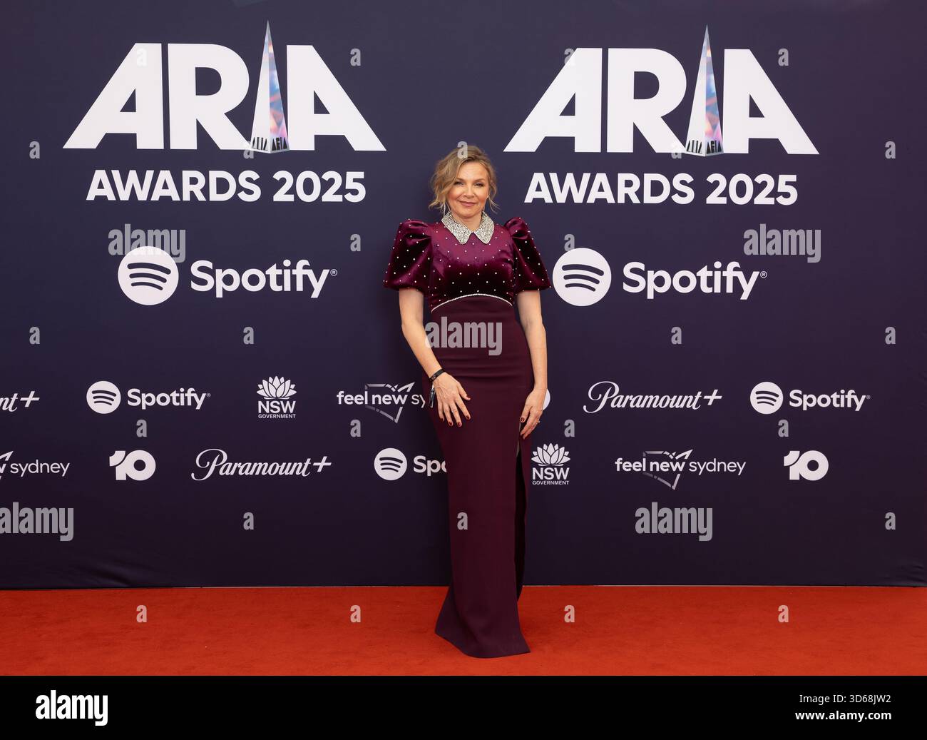 Justine Clarke poses for a photo during the 2025 ARIA Awards at Hordern ...