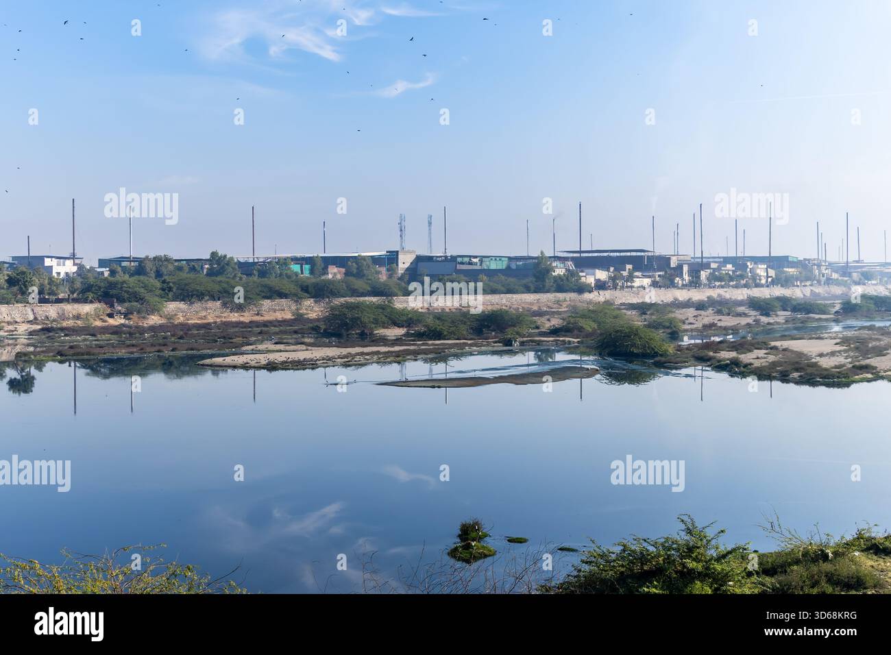unhealthy environment and water contamination in an arid zone Stock ...
