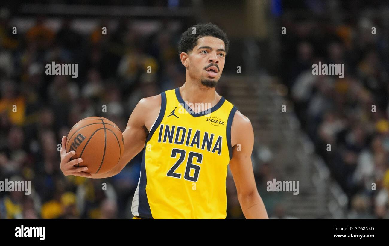 Indiana Pacers guard Ben Sheppard (26) plays against the Milwaukee ...