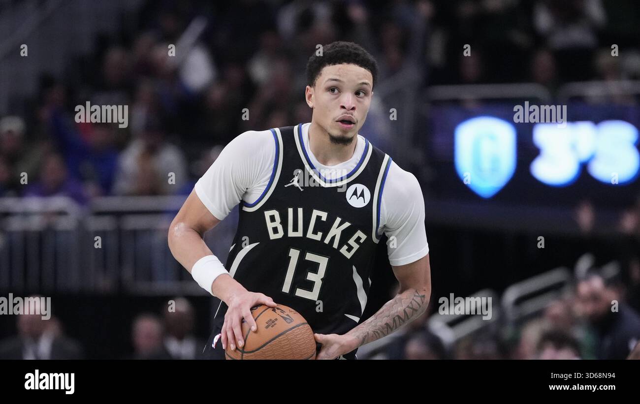 Milwaukee Bucks' Ryan Rollins during the second half of an NBA ...