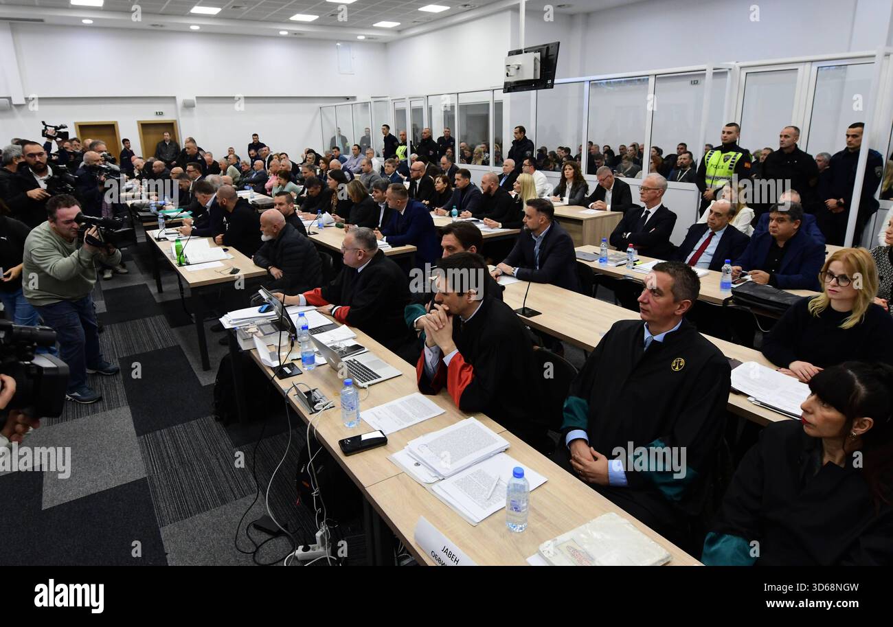 Start of the trial for the night club Pulse fire in Kocani, in the ...