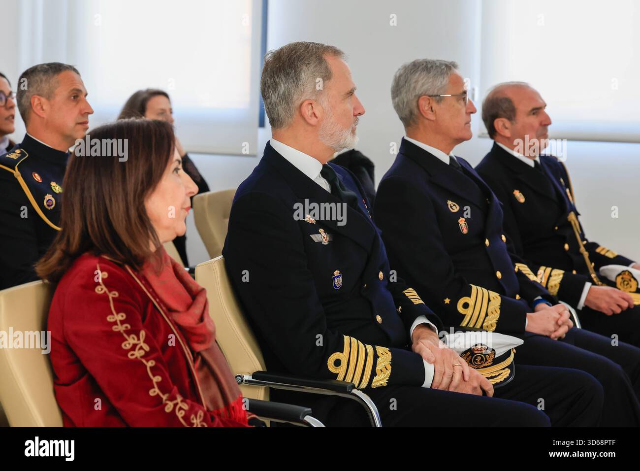 Spanish King Felipe VI and minister Margarita Robles visits the "Juan ...