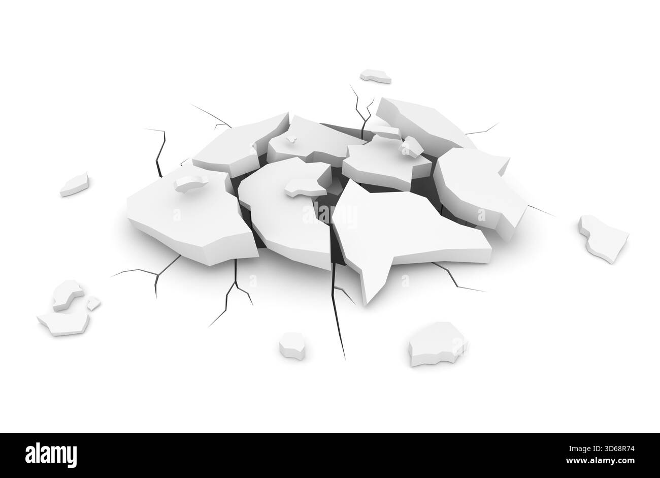 3d rendered illustration earth Black and White Stock Photos & Images ...