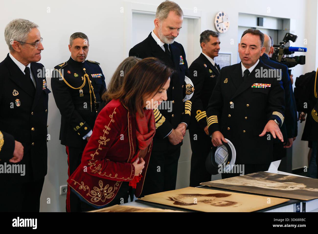 Spanish King Felipe VI and minister Margarita Robles visits the "Juan ...