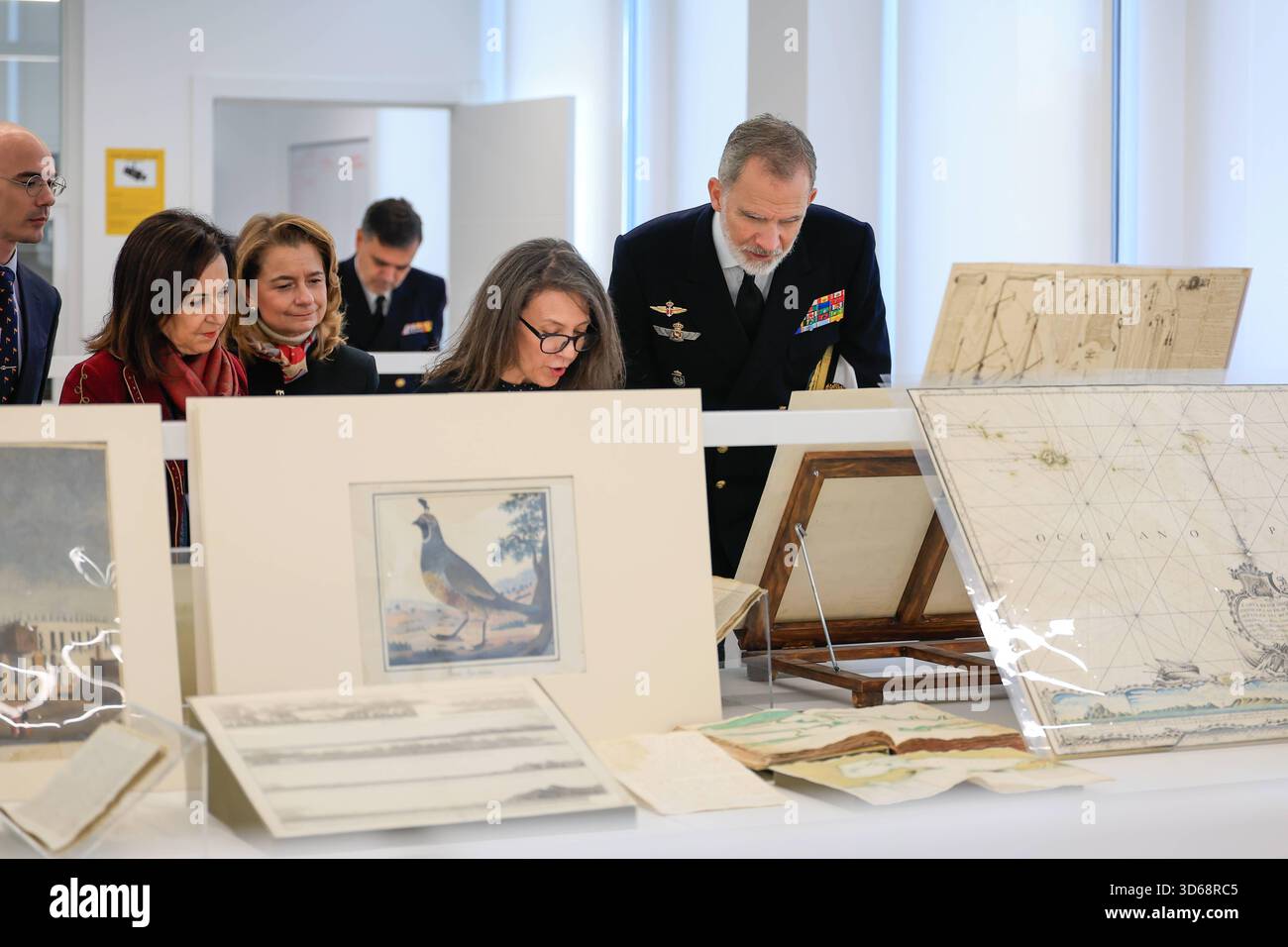 Spanish King Felipe VI and minister Margarita Robles visits the "Juan ...