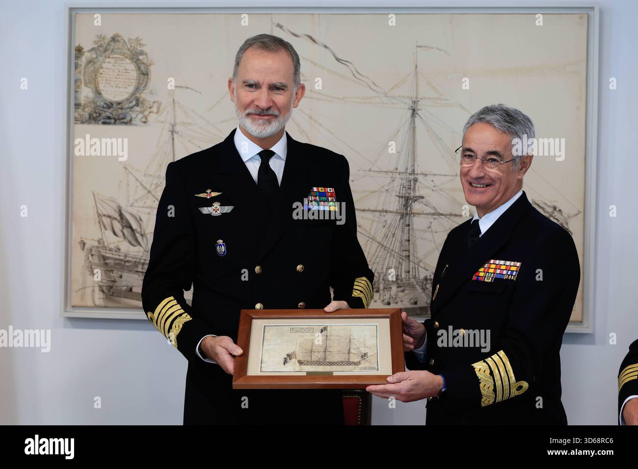 Spanish King Felipe VI and minister Margarita Robles visits the "Juan ...