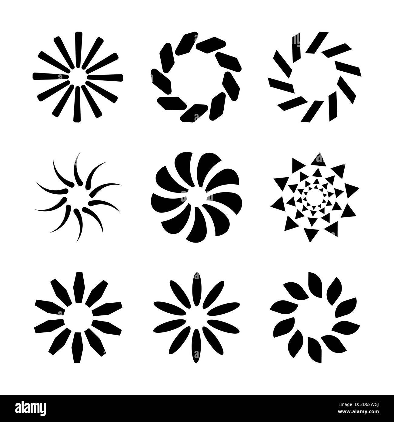 Cluster of abstract shapes Stock Vector Images - Alamy