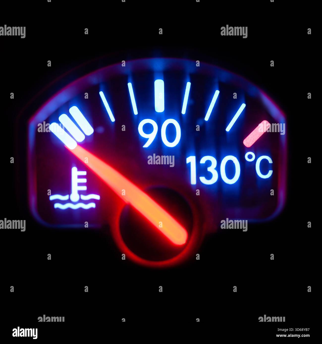 car temperature gauge , which indicates the current operating ...