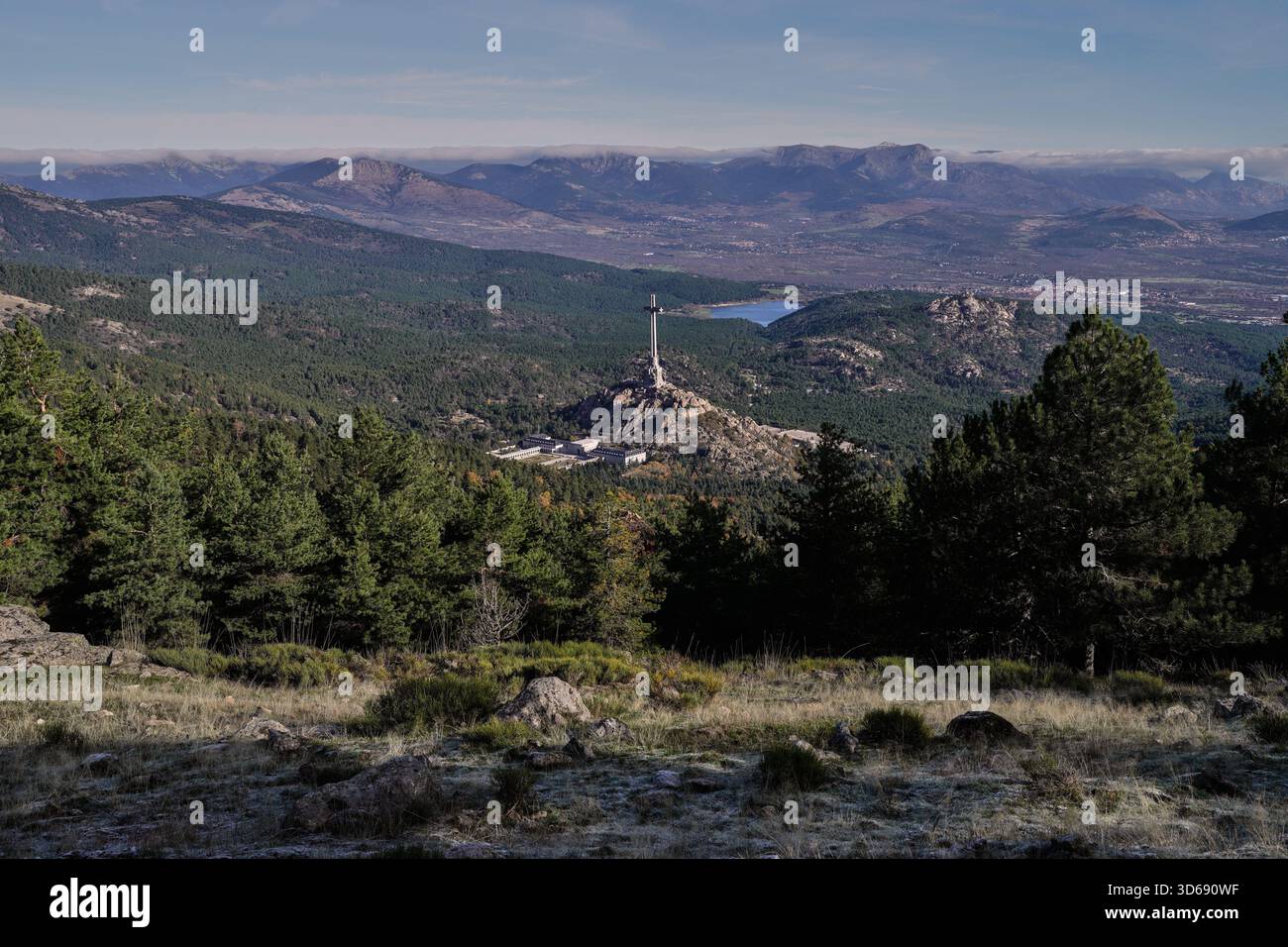 View of Valle de Cuelgamuros mausoleum, formerly known as the Valle de ...