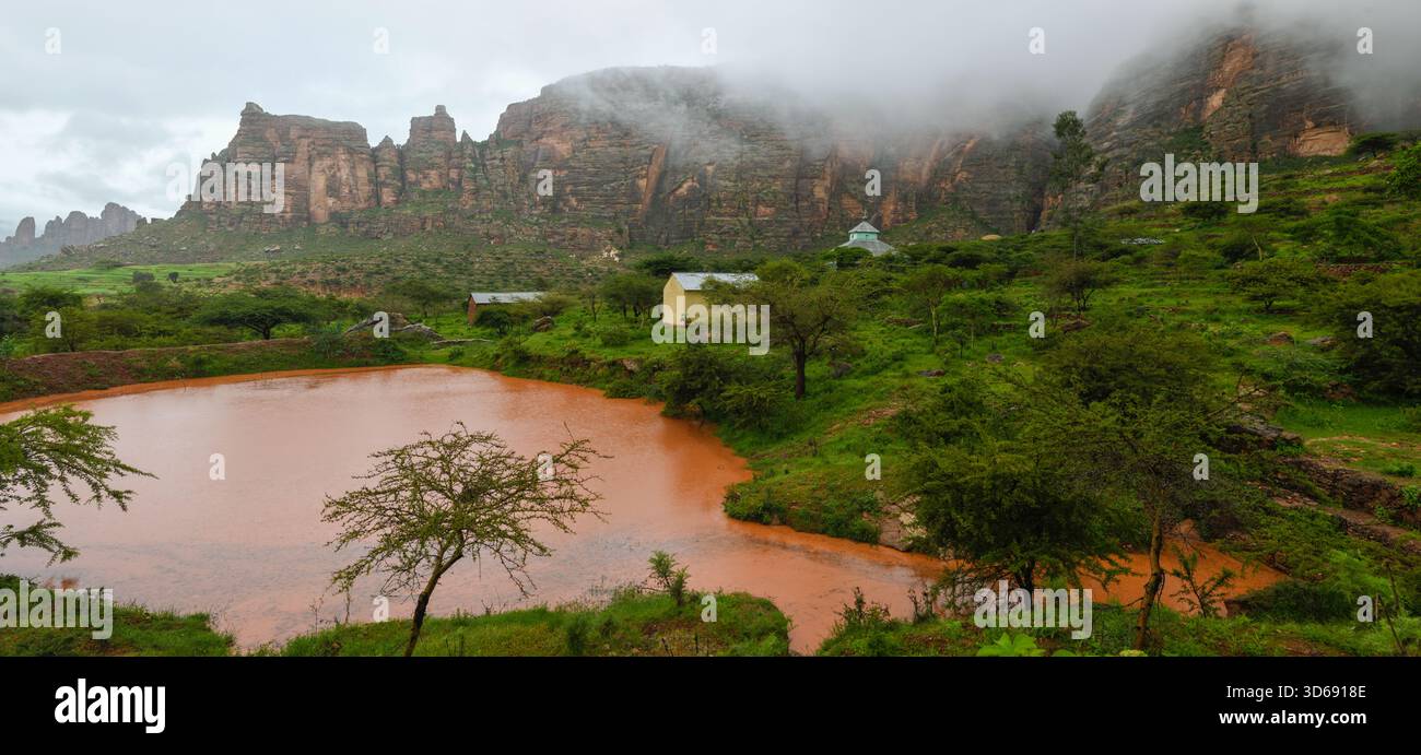 Landscape of the way to Mariam and Daniel Korkor cave church on ...