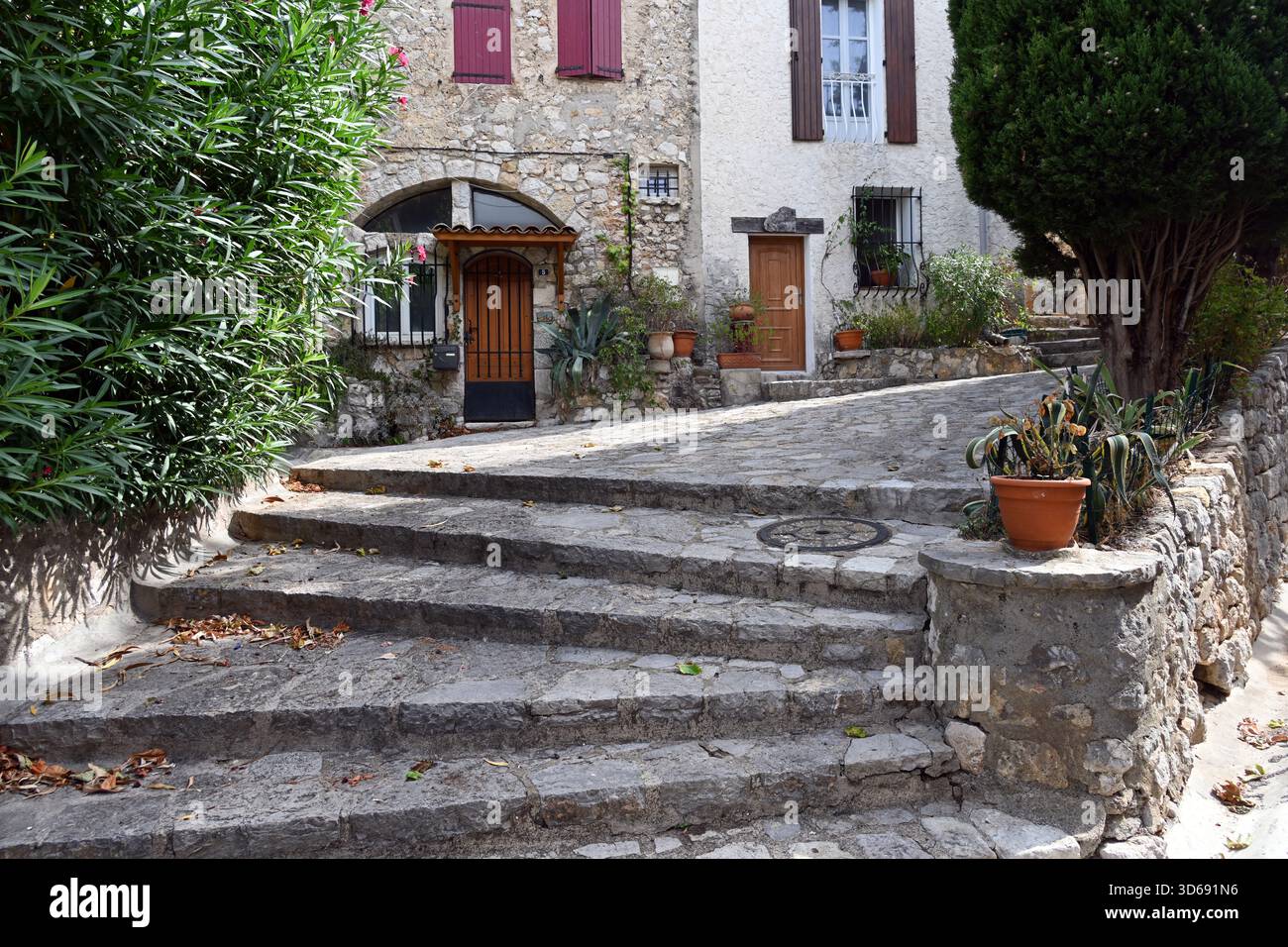 Narrow Streets, Village Houses and Steps in the Traditional Hilltop ...