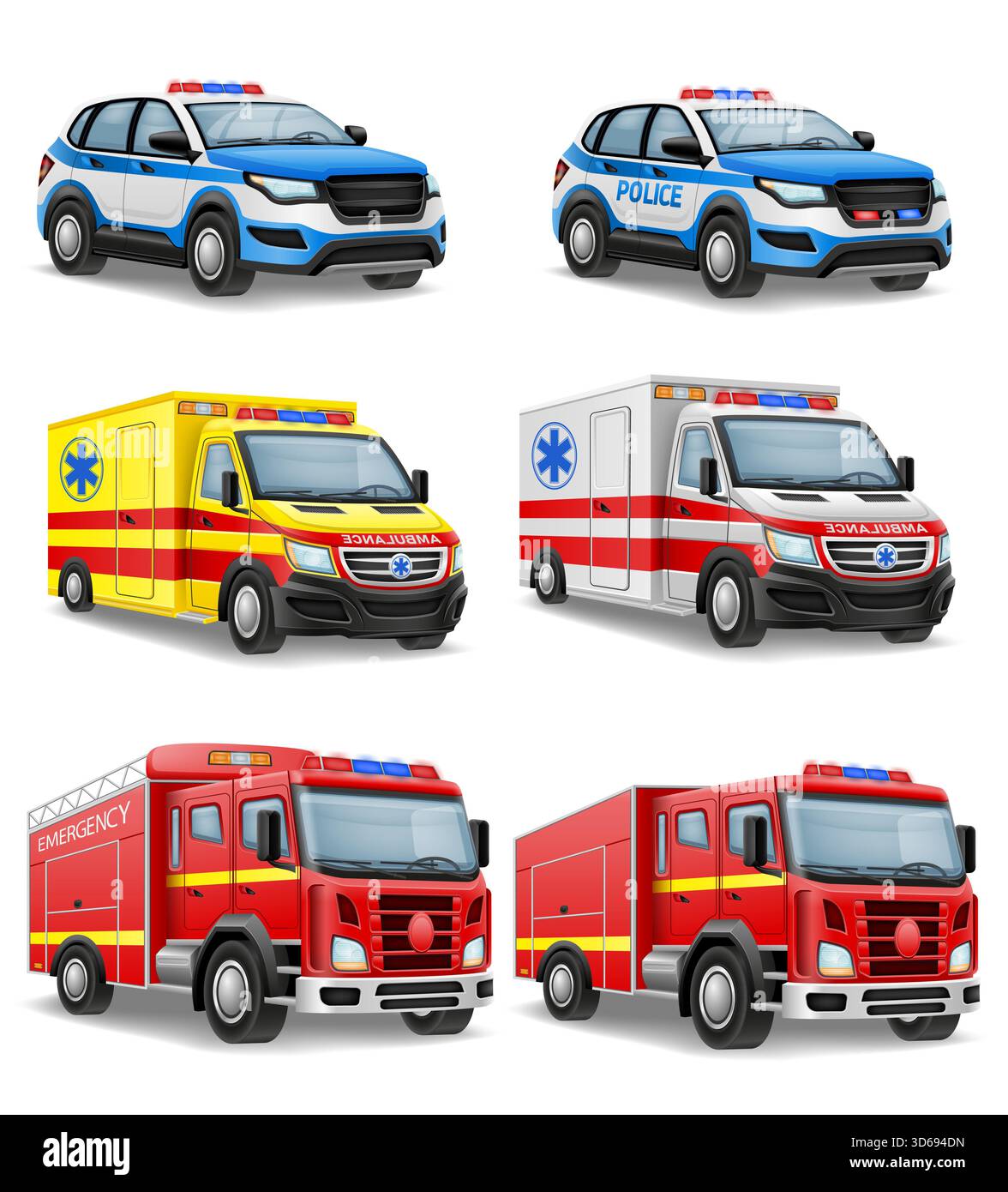 Cartoon police officer firefighter Cut Out Stock Images & Pictures - Alamy
