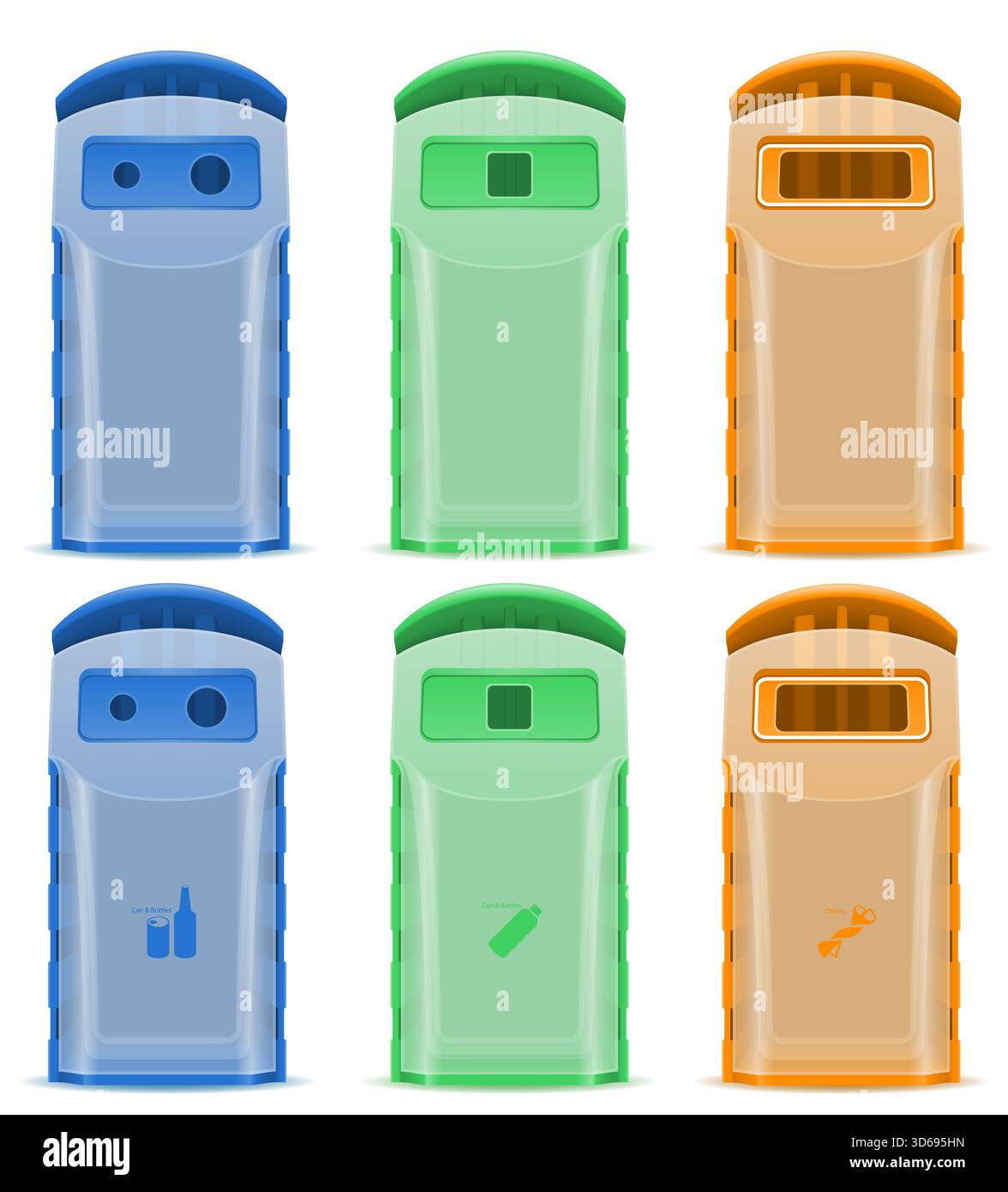 plastic dumpster waste sorting cartoon stock vector illustration ...