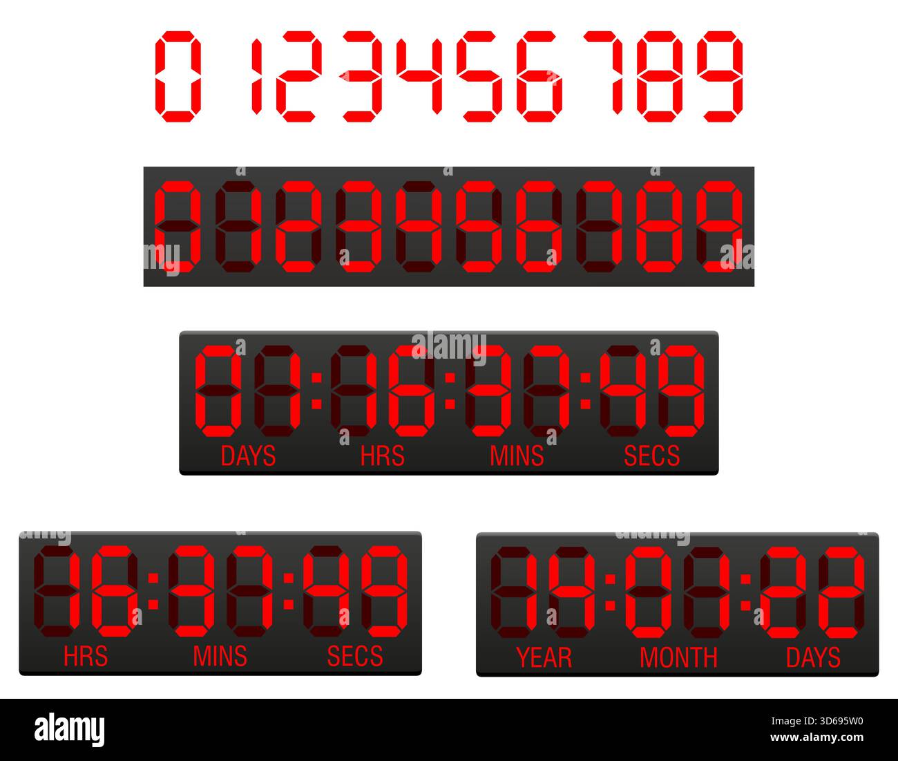 Cartoon design digital timer hi-res stock photography and images - Alamy