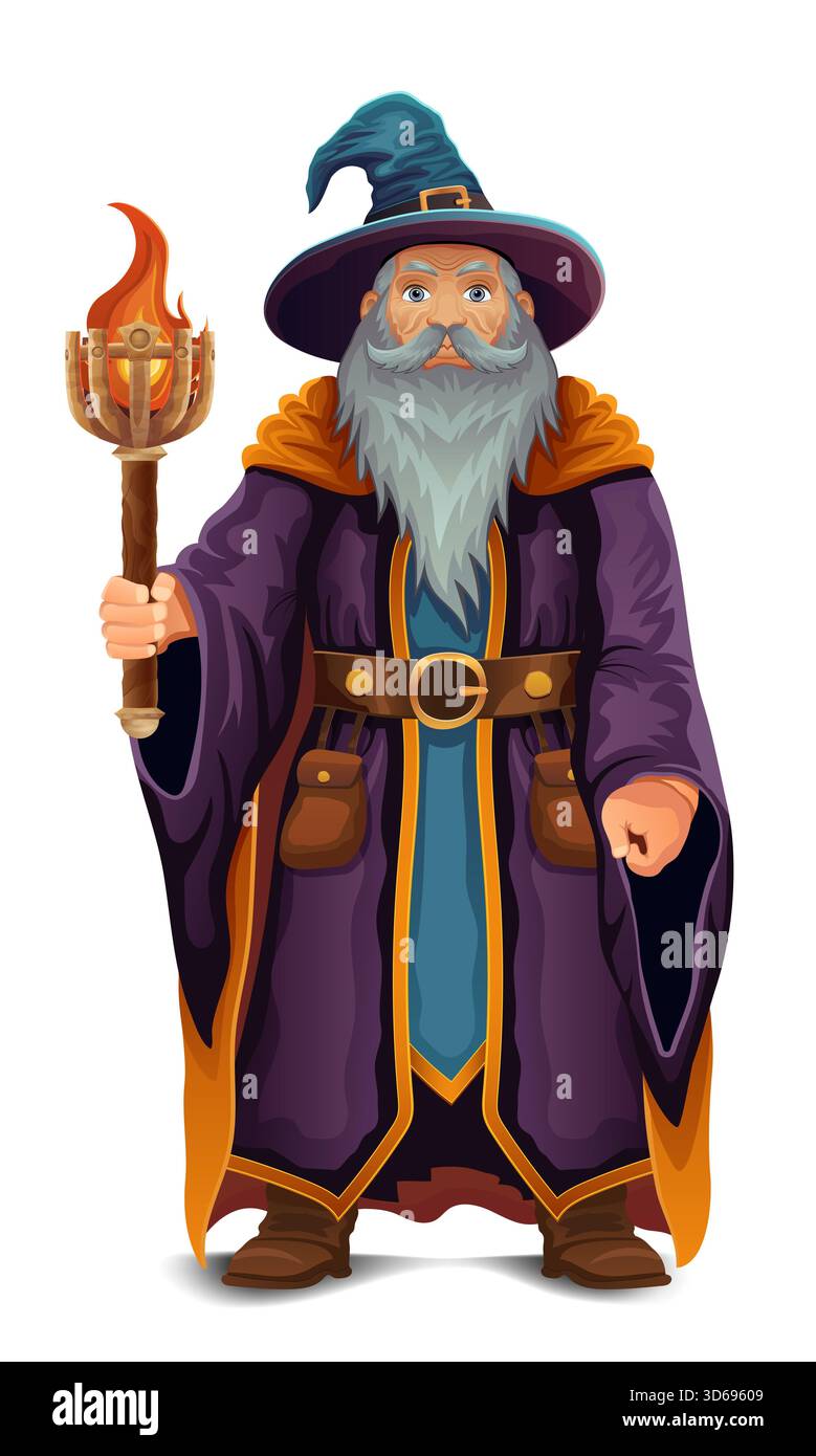 Cartoon wizard sorcerer witch hi-res stock photography and images - Alamy