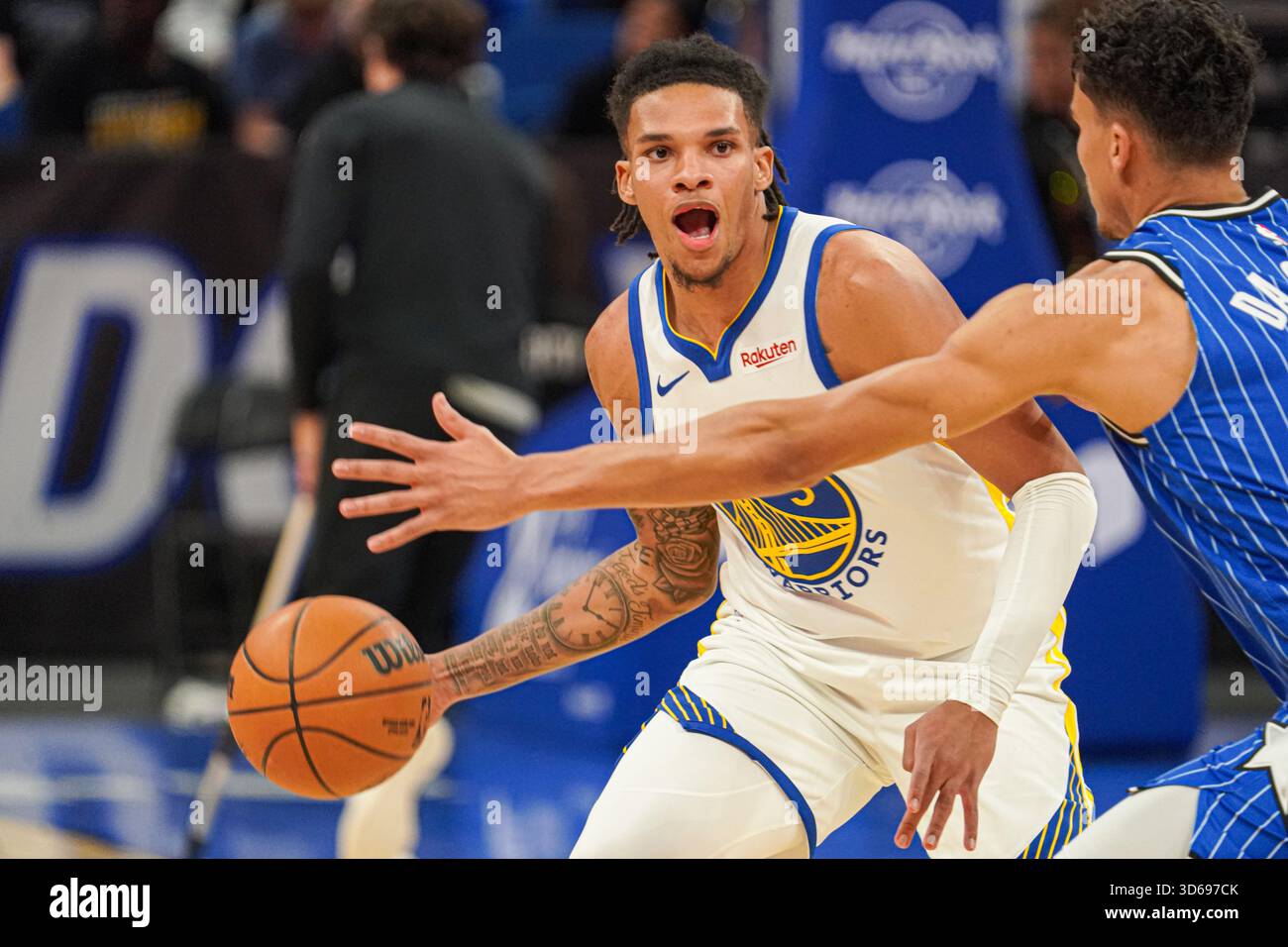 Orlando, Florida, USA, November 18, 2025, Golden State Warriors guard ...