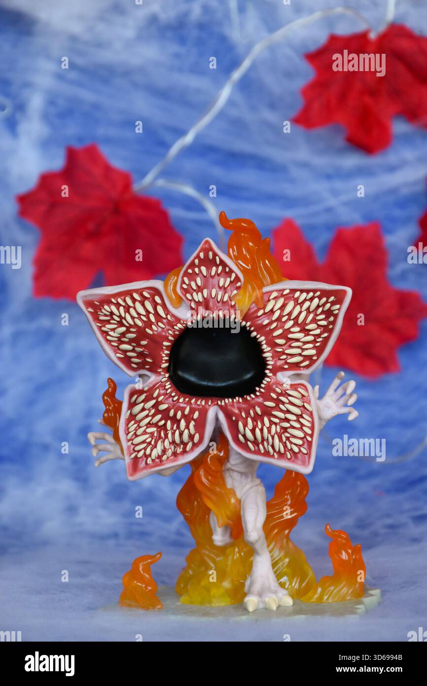 Funko Pop action figure of monster Demogorgon on fire from popular TV ...