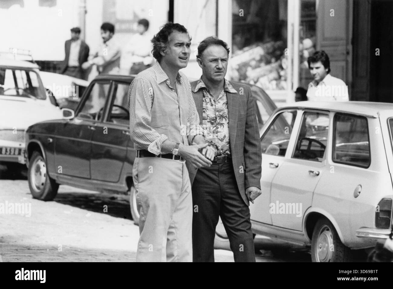 John Frankenheimer and Gene Hackman on the set. French connection 2 USA ...
