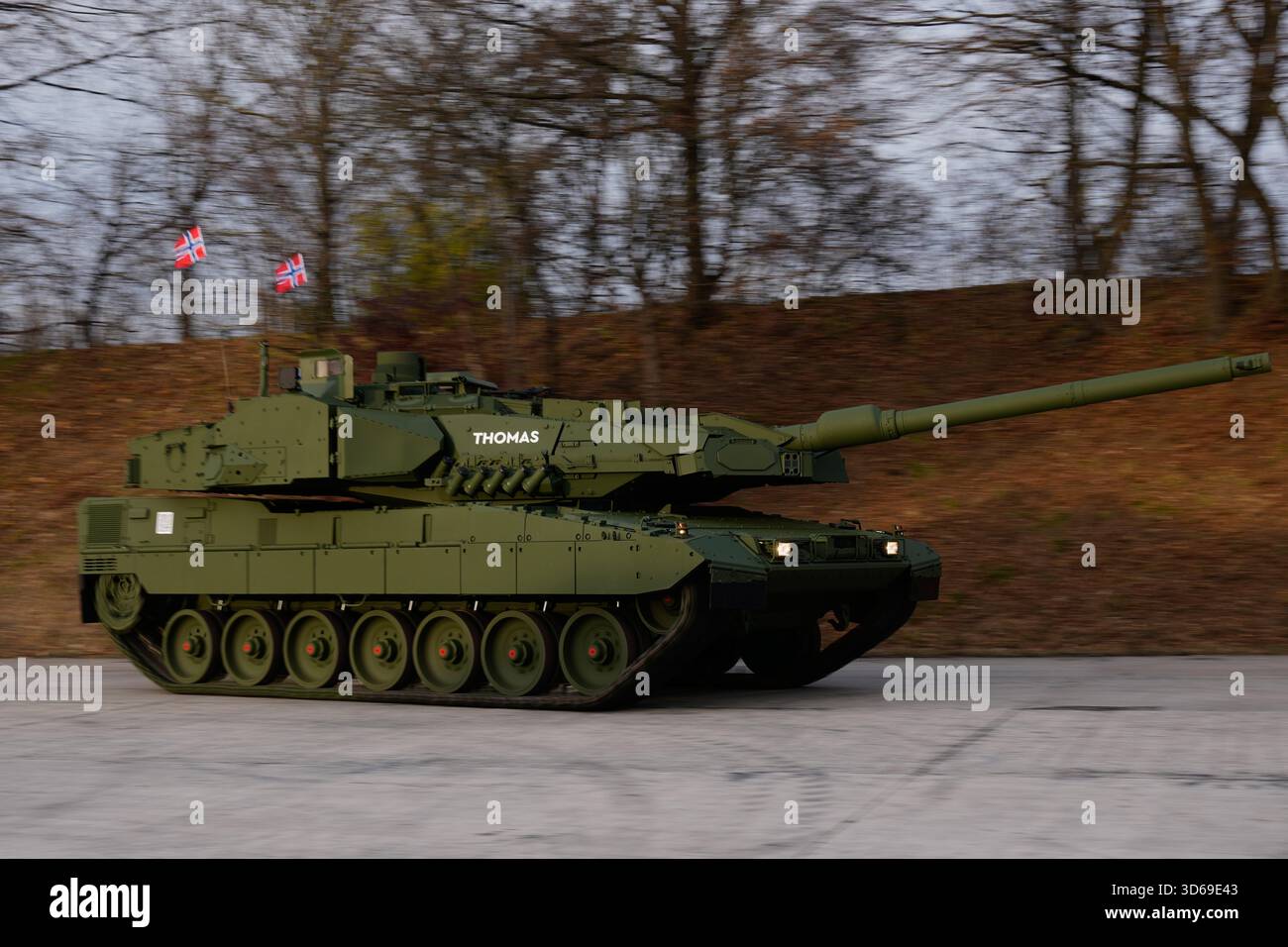 The new Leopard 2A8 main battle tank during a rollout event in Munich, Germany, Wednesday, Nov ...