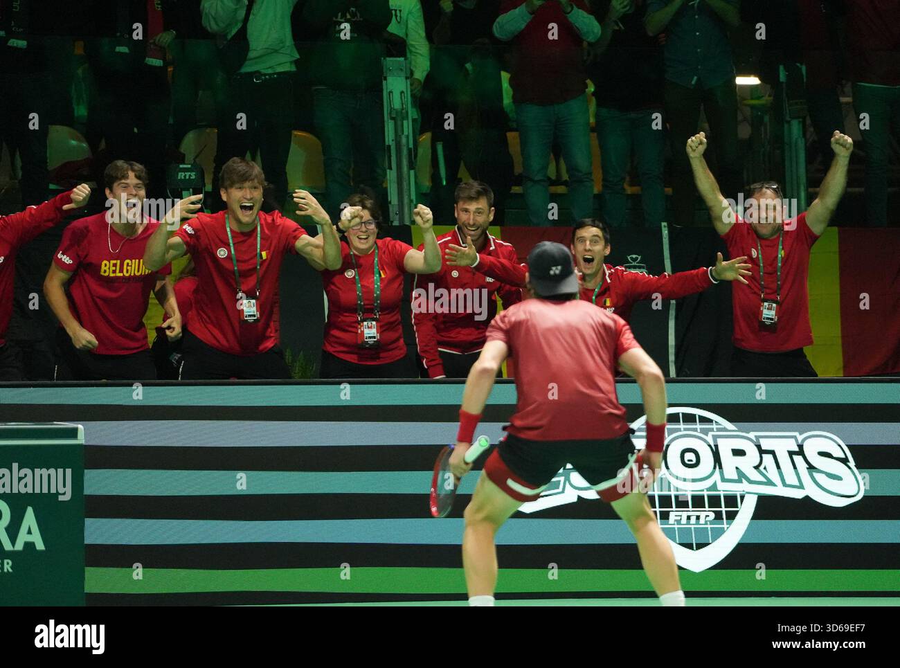 Celebration Victory Zizou Bergs of Belgium during the Davis Cup 2025, Final 8, Tennis event on ...