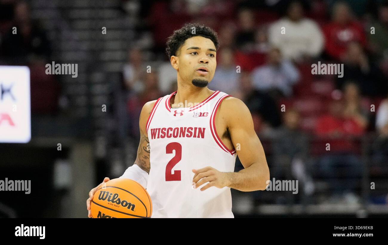 Wisconsin guard Nick Boyd dribbles the ball during the second half of ...