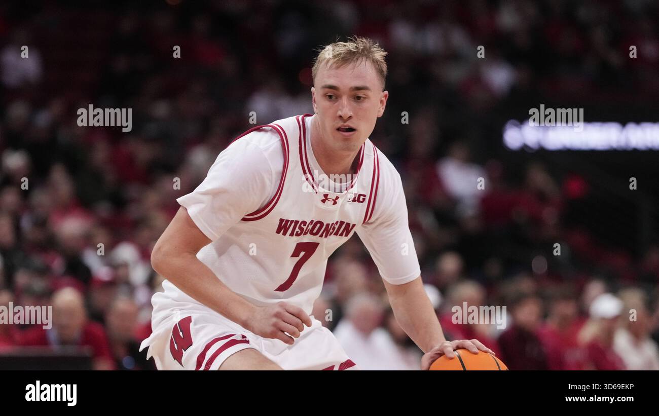 Wisconsin's Andrew Rohde during the second half of an NCAA college ...