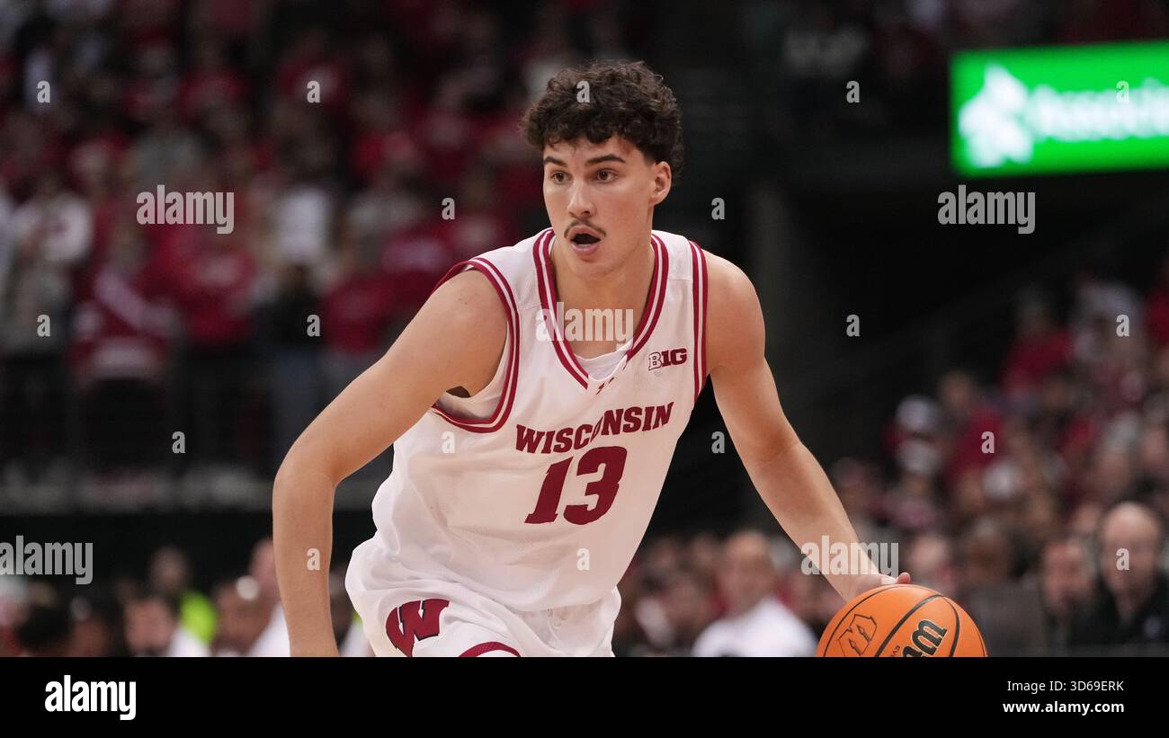 Wisconsin's Hayden Jones during the second half of an NCAA college ...